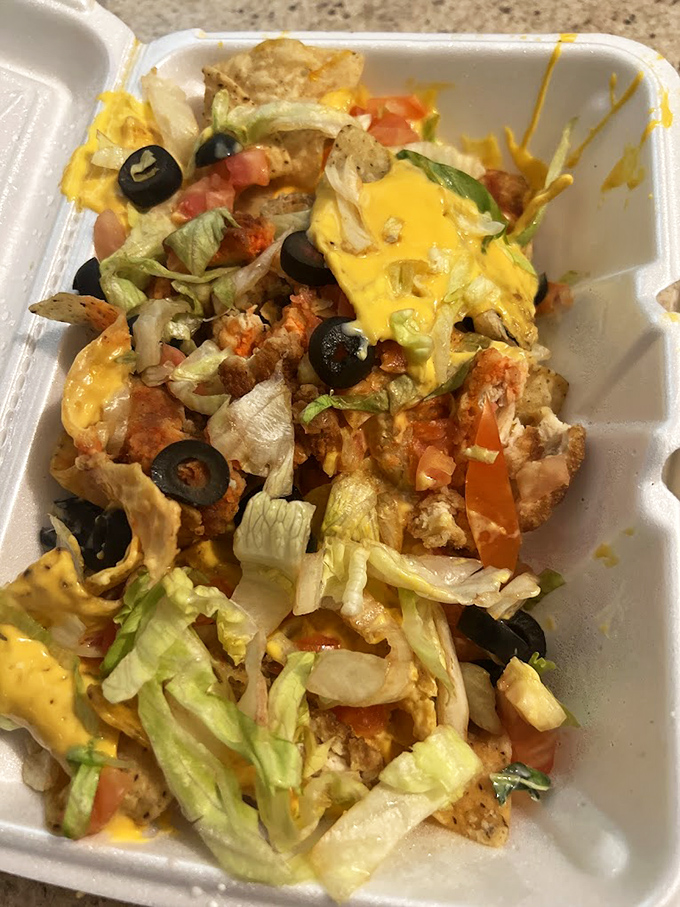 Loaded nachos that could feed a small family&mdash;or one very determined Chicagoan who skipped lunch and has something to prove.