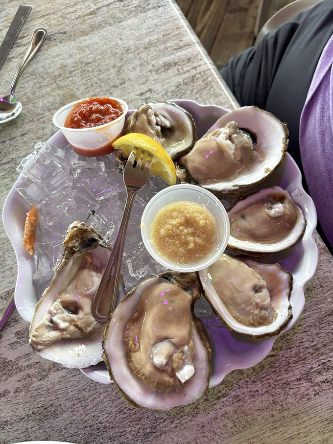 Oysters on the half shell&mdash;nature's perfect appetizer. Just a squeeze of lemon, a dab of sauce, and you're communing with the ocean.
