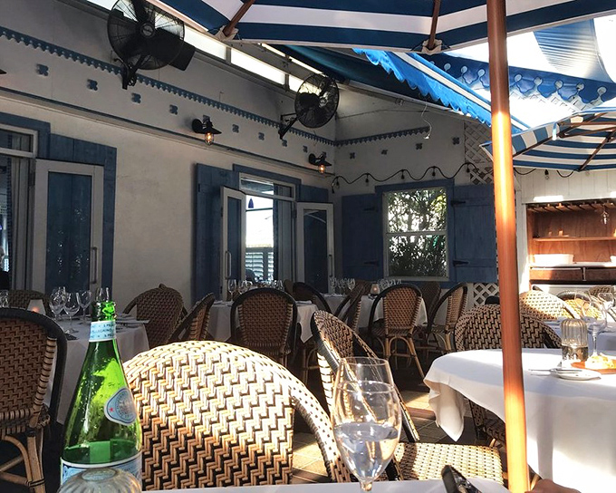 Dining al fresco at Bleu Provence feels like you've stumbled upon the secret courtyard where French food goes on vacation.