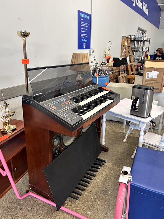 Not just a keyboard, but a time machine. Someone once played "Piano Man" or their child's first recital piece on these very keys.