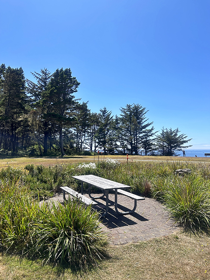 The humblest picnic becomes a feast for all senses when served with this panoramic ocean view as your side dish.