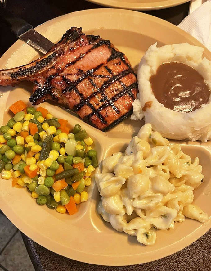 A pork chop dinner that proves sometimes the best things in life aren't complicated&mdash;they're just cooked with care and served with sides that complement perfectly.