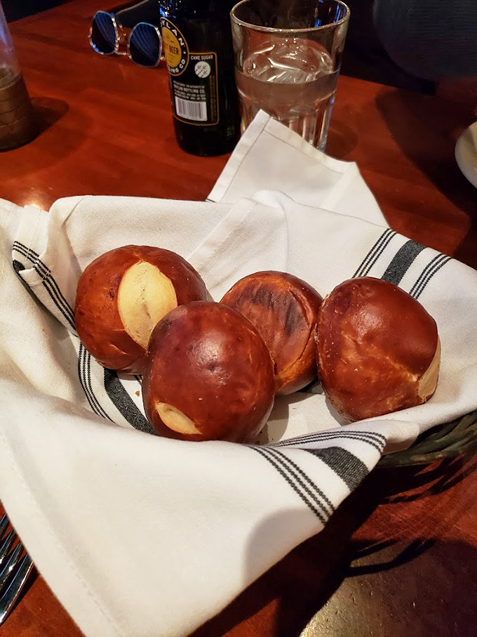 Pretzel rolls that make regular bread seem like it's not even trying&mdash;warm, chewy perfection that's worth the trip alone.