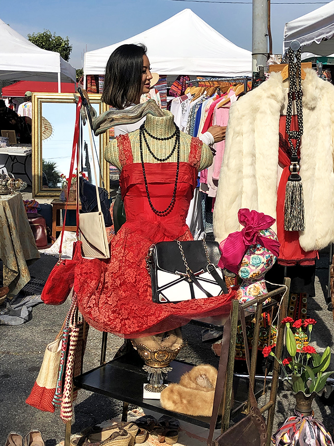 Vintage fashion vignettes create Instagram-worthy moments, with mannequins dressed better than most people at Sunday brunch.