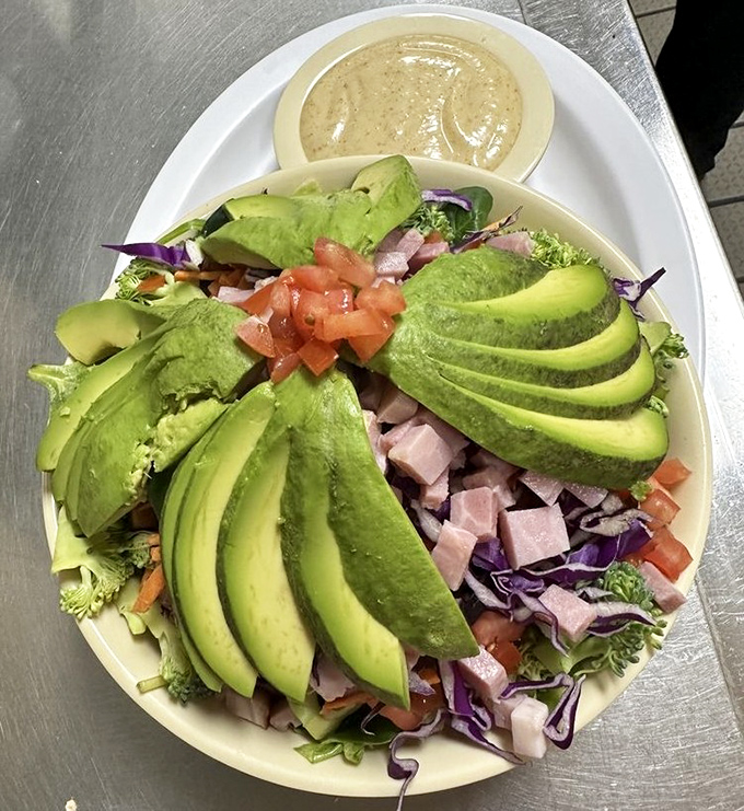 Who knew avocado could look this good in the desert? This salad isn't just fresh&mdash;it's what your doctor ordered and your taste buds demanded.