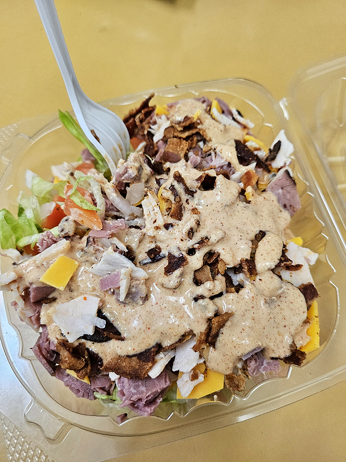 Salad gets the Wally's treatment &ndash; no sad desk lunch here, just a protein-packed flavor explosion that happens to include some vegetables.