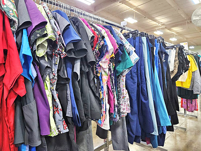 The clothing racks hold everything from everyday basics to statement pieces, proving style doesn't have to come with a designer price tag.