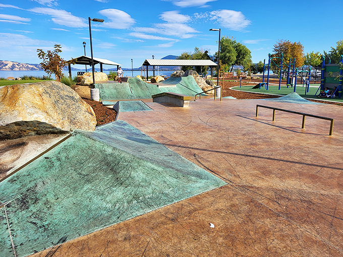 The lakeside skate park proves Lakeport caters to adrenaline seekers too, with mountains providing the perfect backdrop for kickflips.