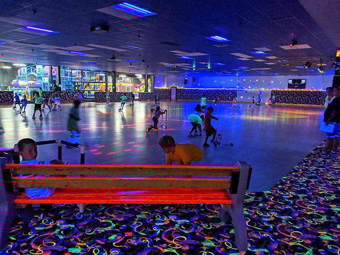 Roller skating under disco lights proves some experiences never go out of style, just temporarily hibernate.
