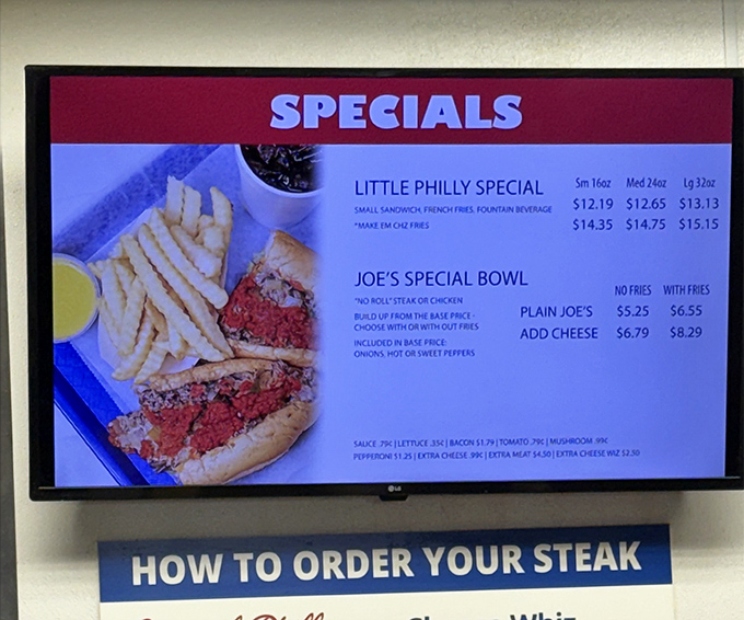 The specials board – where decisions get even harder. Like choosing between favorite children, if your children were delicious sandwiches.