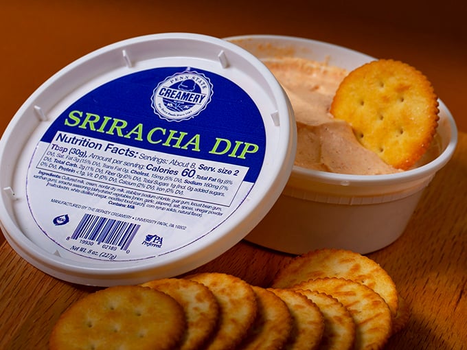 Even their savory offerings bring the wow factor&mdash;Sriracha dip proving the creamery isn't just a one-trick pony.