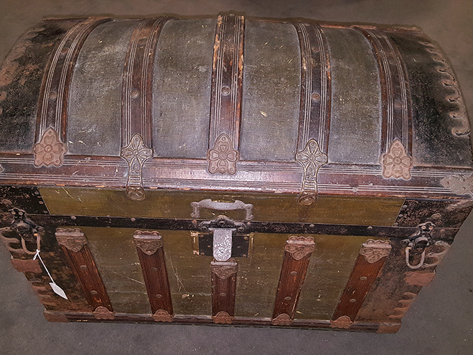 This steamer trunk didn't just carry clothes&mdash;it carried dreams across oceans and continents. If only its brass latches could talk!