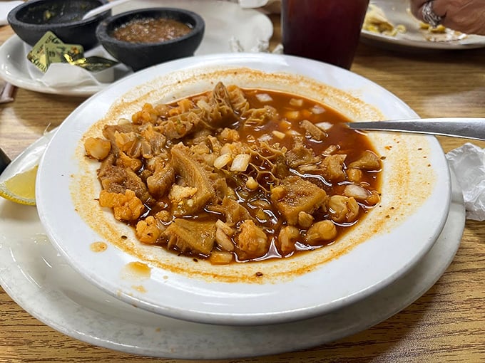 This menudo isn't just soup—it's a Saturday morning tradition, a hangover cure, and a bowl of comfort all simmering together.
