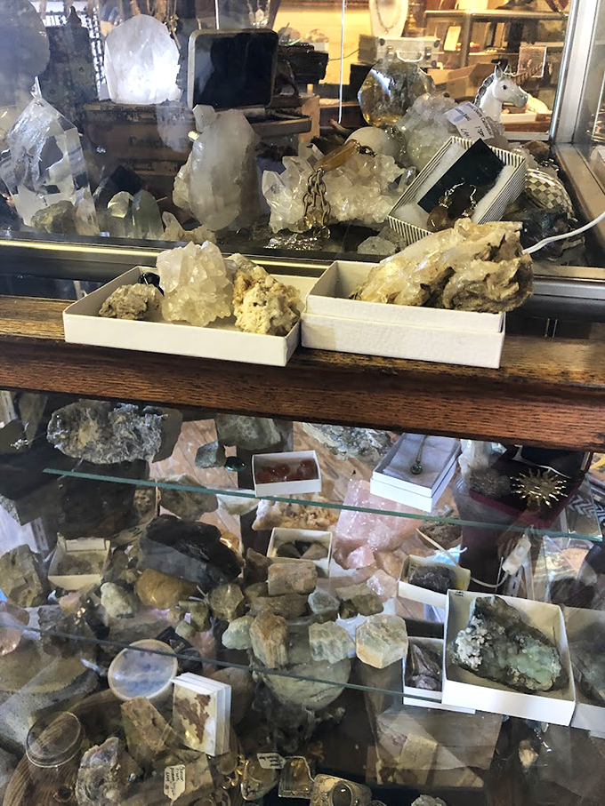 Nature's artwork on display—these crystal formations and geodes remind us that sometimes the earth creates the most valuable collectibles.