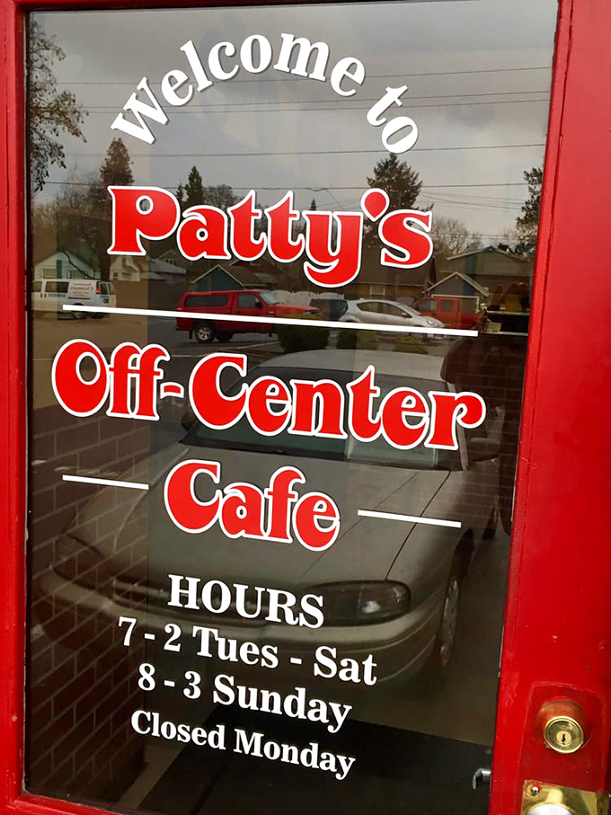 The red door welcomes you with operating hours that respect both early birds and those who believe breakfast is an afternoon affair.