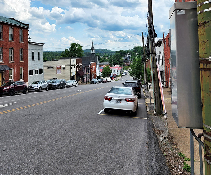 Brookville's sloping streets reveal picture-perfect vistas of church steeples and historic buildings nestled among Pennsylvania's rolling hills.