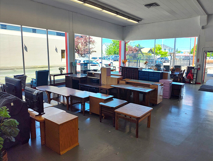 Desks and tables lined up like hopeful contestants in a furniture beauty pageant, each one vying to become the centerpiece of your home office.