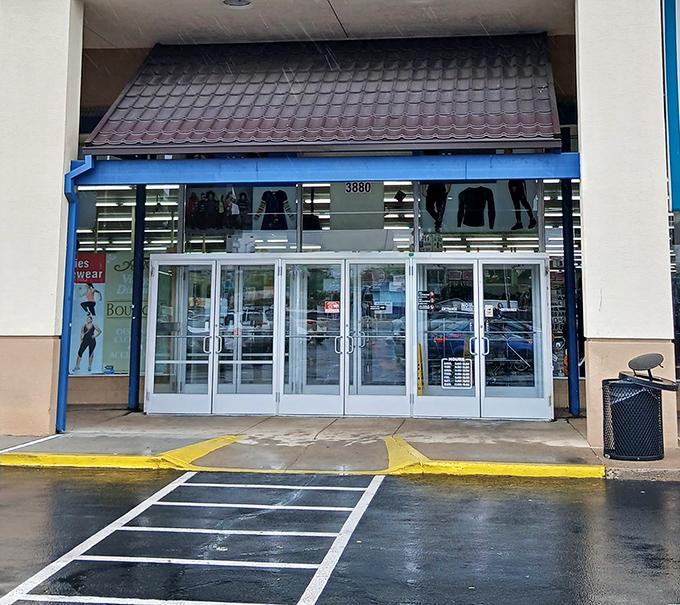 The entrance to Village Discount isn't just a doorway—it's a portal to possibility where time disappears and shopping lists become mere suggestions.