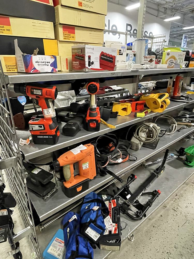 The tool section: where DIY dreams begin and "I can fix that myself" statements are born. Honey-do lists, beware!