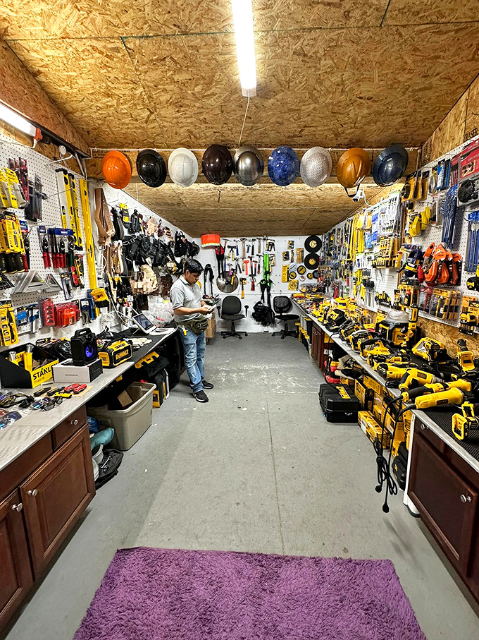 This tool shop looks like what would happen if Bob Vila and Batman combined their storage systems&mdash;every DIY dream hanging in perfect order.