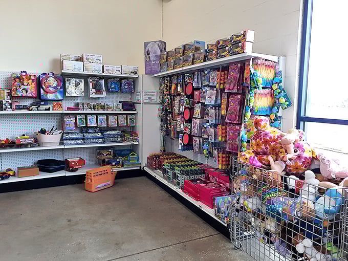 Toy corner: where nostalgic adults spend more time than the kids they're supposedly shopping for.