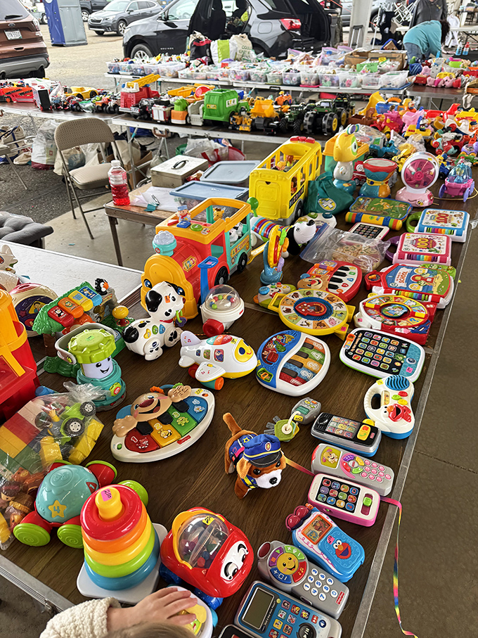 A wonderland of toys where parents experience time travel while kids experience the joy of battery-free entertainment.