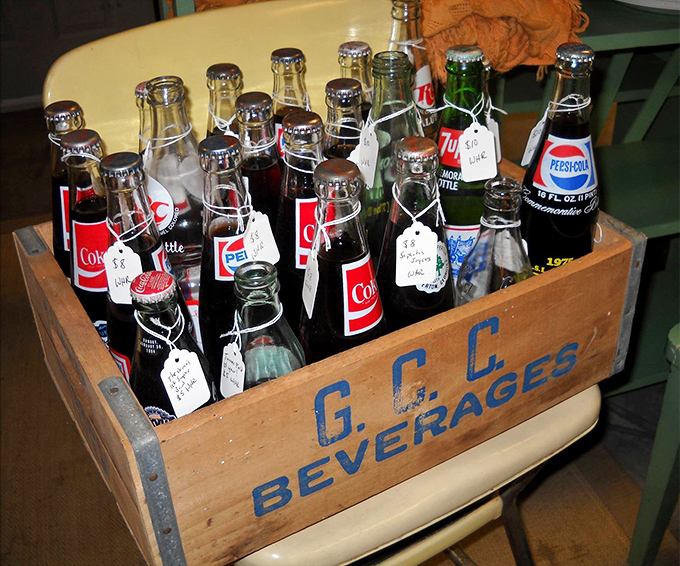 These vintage soda bottles tell fizzy tales of summer days gone by, when "ice cold" meant exactly that and glass was always returnable.
