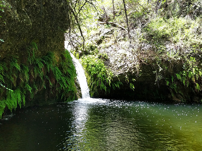 A hidden waterfall that feels like your own secret discovery, even though it's been flowing for thousands of years.