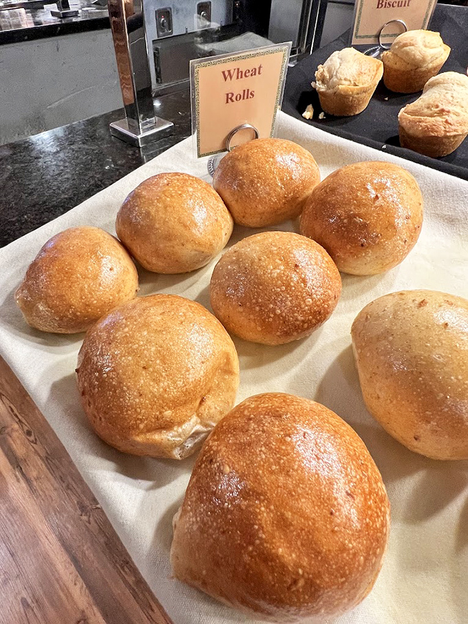 These wheat rolls have that perfect golden dome that whispers, "Yes, I'm freshly baked, and yes, you should probably take two."