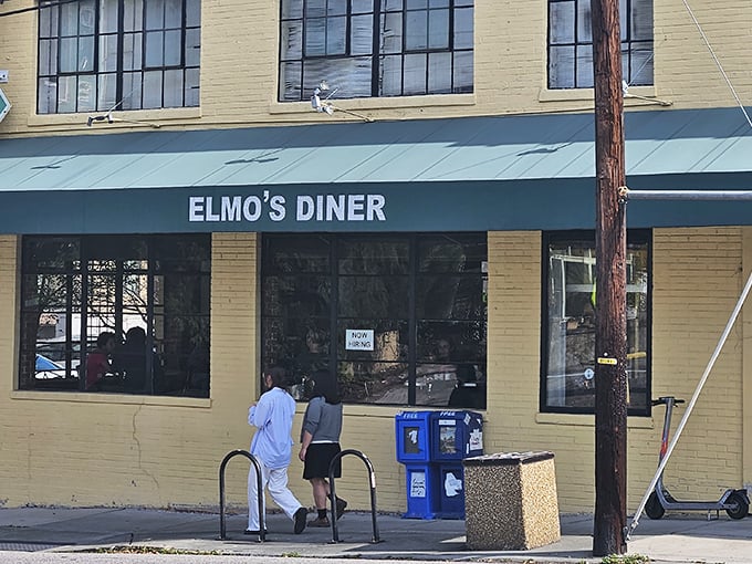 Elmo's corner location has that neighborhood feel where everybody knows your name and your usual order.