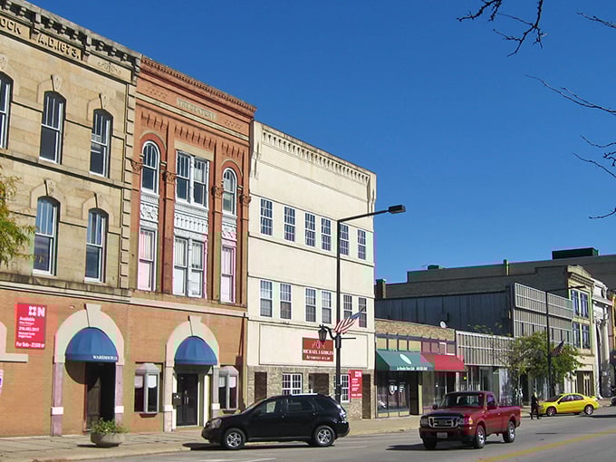 Elyria's historic downtown invites leisurely strolls and spontaneous affordable dining adventures.