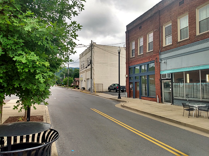 Downtown Erwin nestles between mountains like a precious gem tucked safely in nature's pocket.