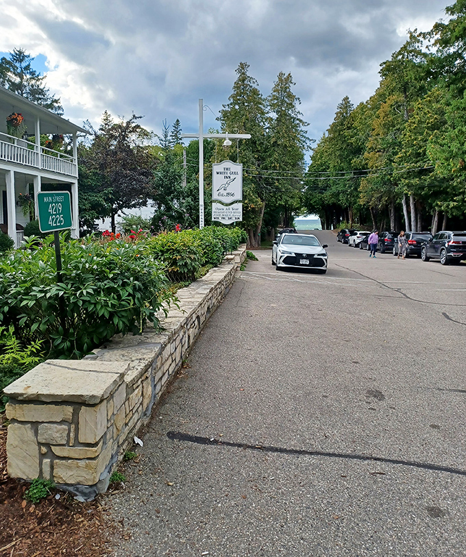 Fish Creek's main drag invites you to park the car and explore on foot &ndash; the water view at the end is worth every step.