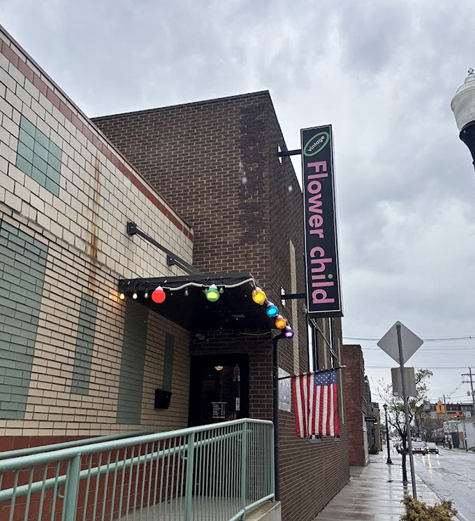 Flower Child Columbus brings that same groovy energy to the capital city, with colorful lights guiding you to vintage nirvana.