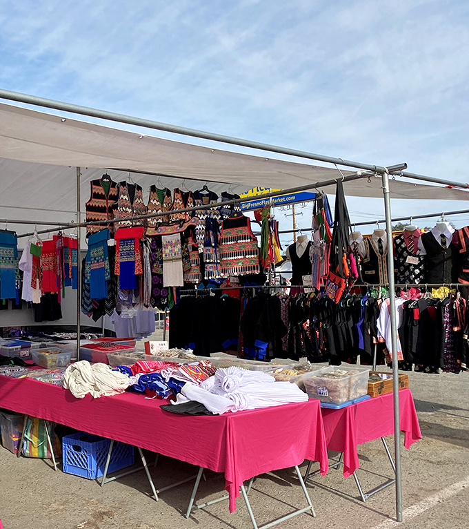 Vintage clothing finds new life at Fresno Flea Market. Yesterday's fashion becomes tomorrow's statement piece!