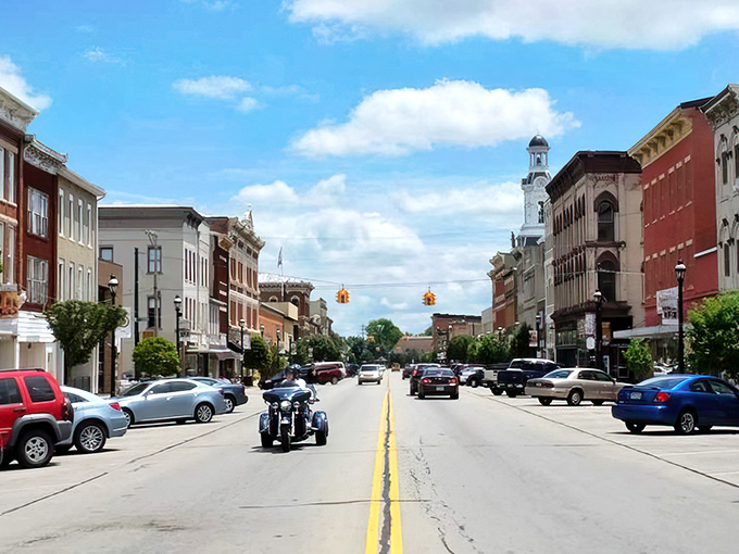 Classic brick architecture and wide streets give Greenville that perfect small-town courthouse square feeling.