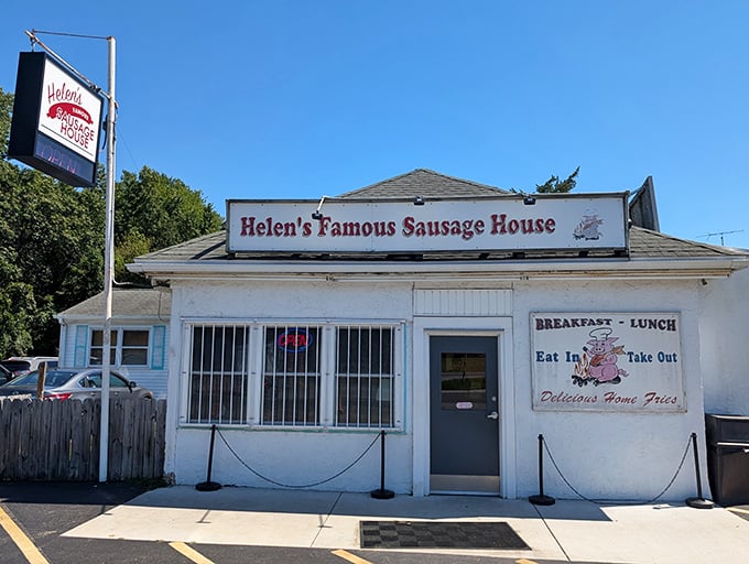 White buildings with bold signage promise specialties worth the drive&mdash;authentic flavors made with genuine pride.