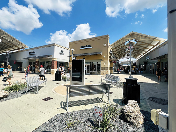 Houston Premium Outlets provides suburban shopping paradise where families can hunt for deals.