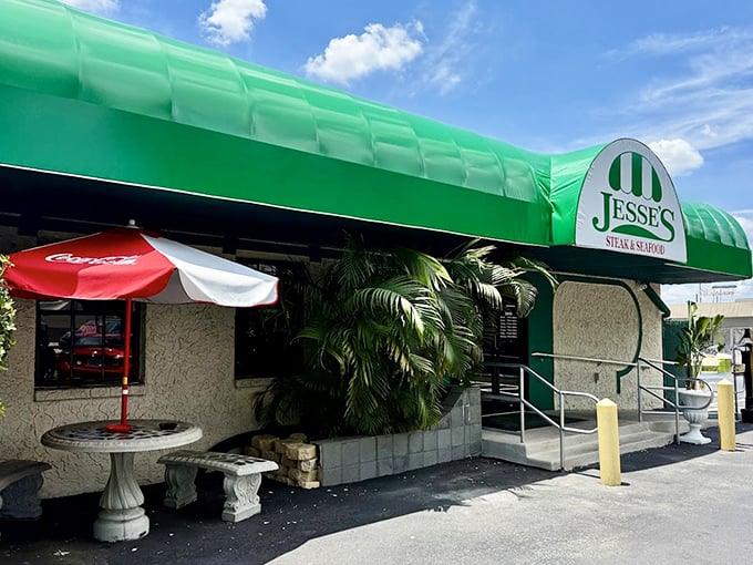 Candlelight, dark wood, and the eternal question: steak or seafood? Here, "both" is the right answer. 