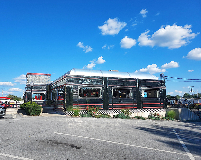 Manheim Diner's gleaming stainless steel exterior shines like a chrome-plated promise of good things to come. Bring your appetite and your camera.