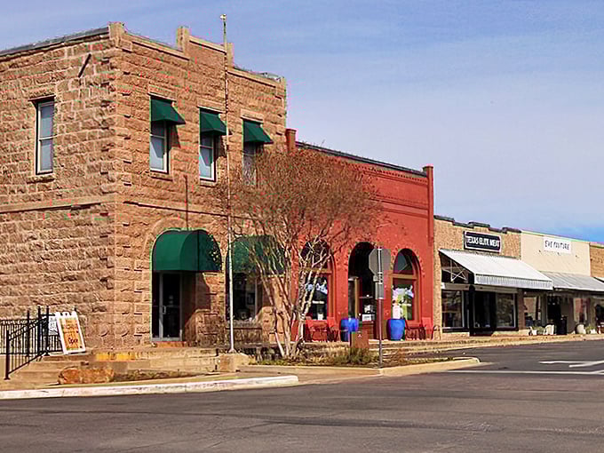 Marble Falls' courthouse anchors the town square like a reliable old friend, steady and welcoming to all.