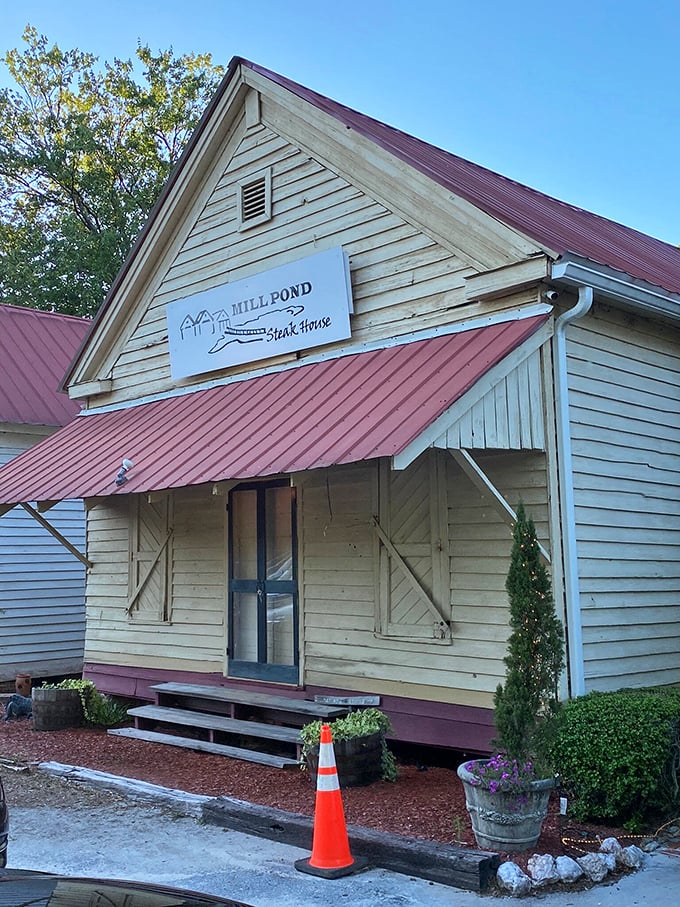 Way out in Rembert sits this charming red-roofed treasure, proving the best steaks are worth the scenic drive.