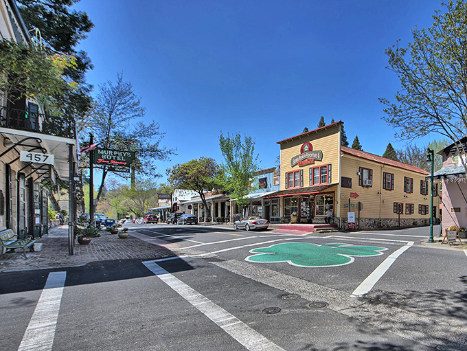 Murphys' main street invites visitors to slow down and savor the Sierra foothills. Wine tasting is practically mandatory here.