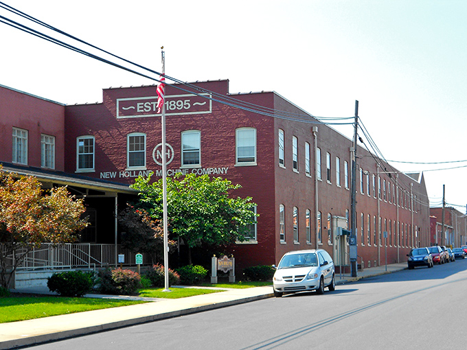 New Holland's historic brick factory stands as a testament to American craftsmanship and the town's industrial heritage.