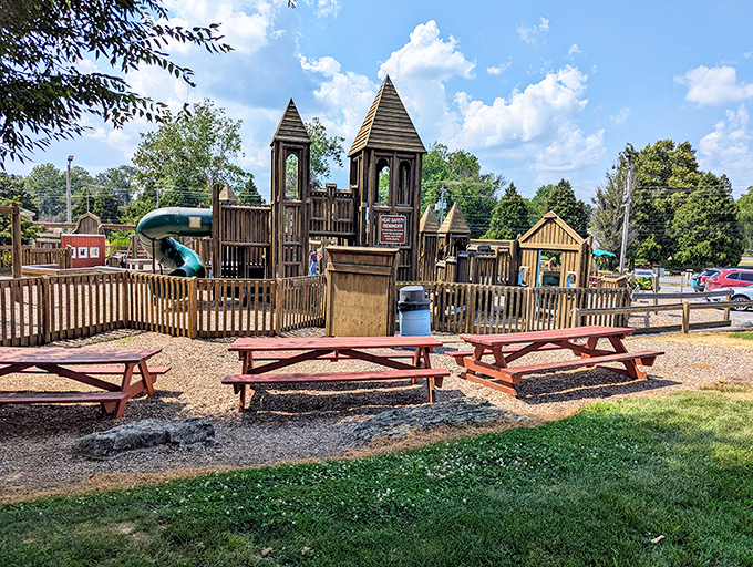 New Holland's playground brings families together, proving that simple joys never go out of style.