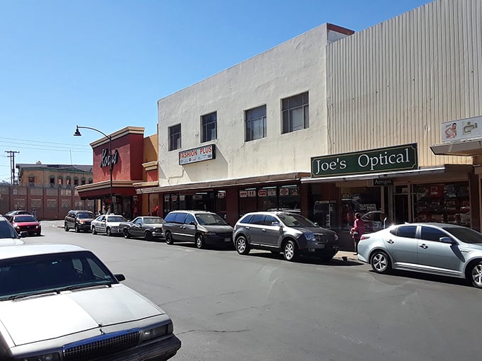 Small-town main streets still exist where neighbors park and actually talk to each other.