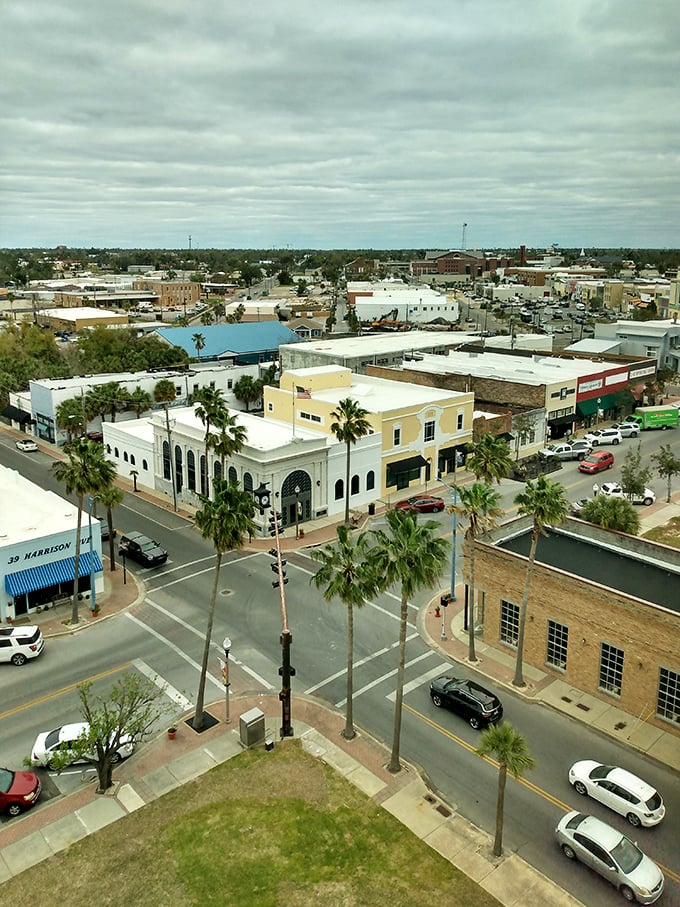 Small-town squares where time moves slower and conversations last longer than expected.