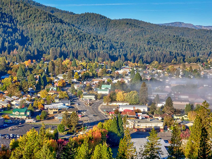 Quincy nestles in mountain valleys where autumn colors rival New England without the crowds.