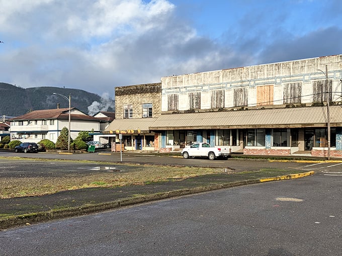 Raymond's working-class main street tells honest stories of timber towns that built America one board. 