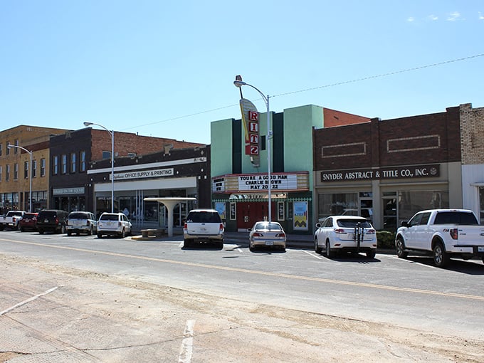 Snyder's Ritz Theater brings a splash of mint-green Art Deco to West Texas, proving small towns can have big style.